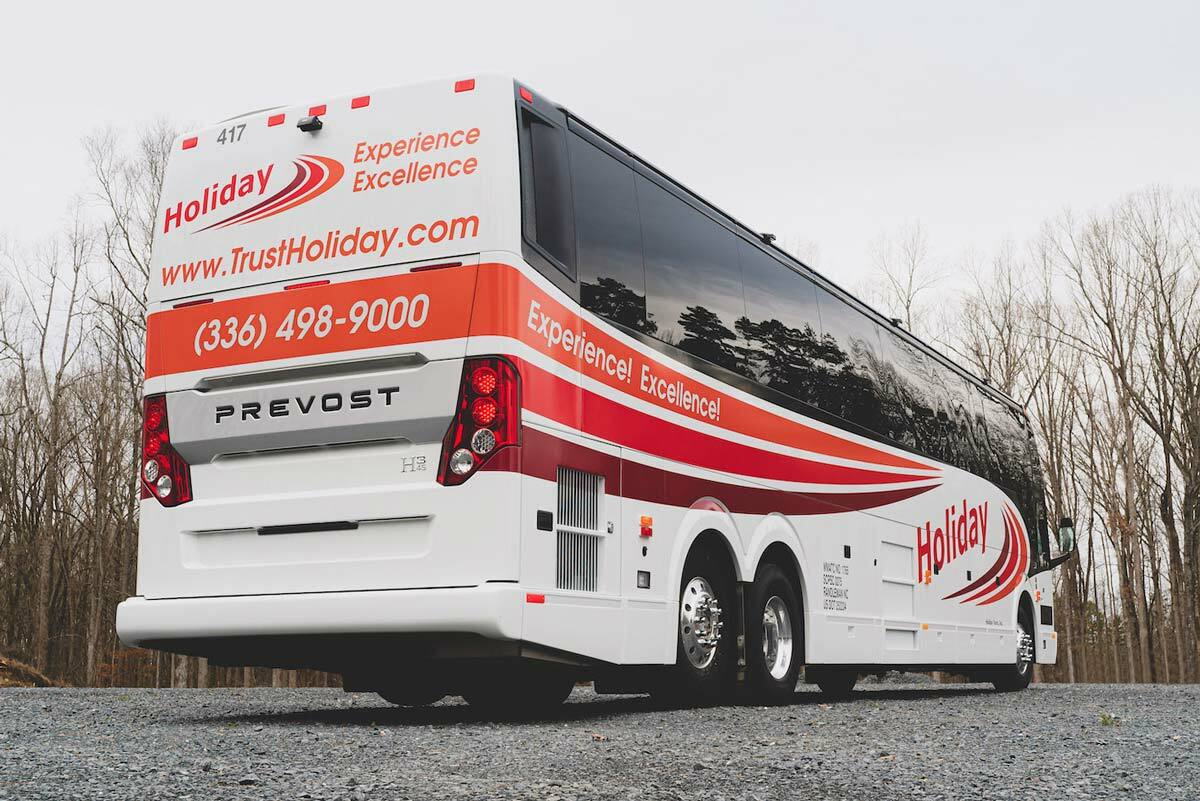 50-56 Passenger Charter Bus Rental - Deluxe Prevost Motorcoaches ...